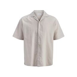 Jack & Jones PlusSize Jack & Jones Plussize Damen Jack & Jones PlusSize Kurzarmhemd &raquo;JJEBREEZE LINEN BLEND RESORT SHIRT PLS&laquo; mit Leinen, regular fit 4XL, N-Gr