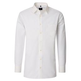 Businesshemd Venti "Venti Businesshemd uni", Herren, Gr. 47, Normalgr&ouml;&szlig;en, wei&szlig;beige, 100% Baumwolle, unifarben, comfort fit, Hemden