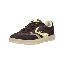 Scotch & Soda Sneaker SCOTCH & SODA "Scotch & Soda Sneaker Lederimitat", Herren, Gr. 41, dunkelbraun, Lederimitat, Schuhe Sneaker