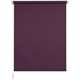 Seitenzugrollo Liedeco "Klemmfix" Gr. 4, lila (brombeere), B:45cm H:150cm, Polyester, Rollos, Seitenzugrollo, inkl. Klemmtr&auml;ger