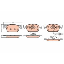 TRW Bremsbelagsatz, Scheibenbremse GDB2127 vorne rechts links f&uuml;r VW AUDI 8W0698151BH 8W0698151AG 8W0698151BG