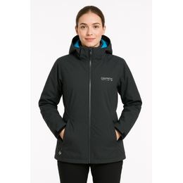 Winterjacke DEPROC Active "Whistler 3in1 II WMN", Damen, Gr. 50 (XL), grau (anthra), 96% Polyester; 4% Elasthan, mit verstellbarem Klettverschluss, Jacken Winterjacke, auch in Gro&szlig;en Gr&ouml;&szlig;en erh&auml;ltlich