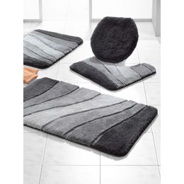 Badematte Meusch Gr. 4, grau, WC-Vorleger rechteckig (55cm x 50cm), 1 Stk., Badematten, Badematte
