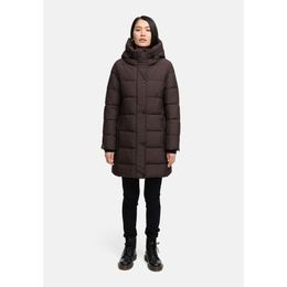 Winterjacke Marikoo "Karumikoo XVI", Damen, Gr. 5XL, choco, Obermaterial: 100% Polyester; Futter: 100% Polyester; Wattierung: 100% Polyester; &Auml;rmelfutter: 100% Polyester, Jacken Winterjacke, mit gro&szlig;er Kapuze