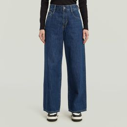 G-Star Raw Weite Jeans G-STAR "Skater High Loose Wmn", Damen, Gr. 29, L&auml;nge 30, blau (worn in sentry blau), Denim/Jeans, Obermaterial: 100% Baumwolle, loose fit lang, Jeans, mit hohem Bund