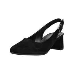 Slingpumps Gabor COMFORT "Gabor Comfort Pumps Veloursleder", Damen, Gr. 37,5, schwarz, Veloursleder, Schuhe Slingpumps