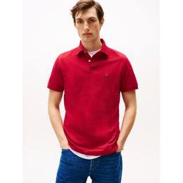 Poloshirt Tommy Hilfiger "1985 REGULAR POLO", Herren, Gr. M, rot (medium rot), Piqu&eacute;, Obermaterial: 96% Baumwolle, 4% Elasthan, Basic, normal, Shirts, aus hochwertiger Baumwoll-Piqu&eacute;-Qualit&auml;t