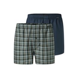 Weiter Boxer Schiesser "Boxershorts Multipacks", Herren, Gr. 10, sortiert 5, Webqualit&auml;t, Obermaterial: 100% Baumwolle, weit, Unterhosen, mit Eingriff, Knopf