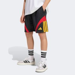 Shorts adidas Sportswear "HOUSE OF TIRO", Jungen, Gr. 152, N-Gr, schwarz, collegiate gold, power rot,, Obermaterial: 100% Polyester, Hosen Shorts