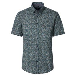 Kurzarmhemd Casamoda "Casamoda Freizeithemd Kurzarm Print", Herren, Gr. XL, Normalgr&ouml;&szlig;en, blau, 100% Baumwolle, bedruckt, l&auml;ssig geschnitten, Hemden