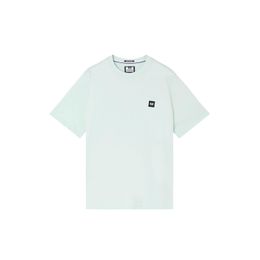 T-Shirt Weekend Offender "BROOKLANDS BADGE TEE. Herren", Jungen, Gr. L, amazonite, Jersey, 100% Baumwolle, normal normal, Rundhals, Shirts T-Shirt, T-Shirt Herren, leichtes Kurzarmshirt, Sporttrikot, Outdoor, Sale