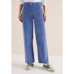 Cordhose Cecil, Damen, Gr. 30, L&auml;nge 30, coal blau, Web, 98% Baumwolle, 2% Elasthan, unifarben, comfort fit normal, Hosen Cordhose, in Cord-Optik
