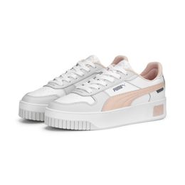 Sneaker Puma "Carina Street Sneakers Damen", Damen, Gr. 36, bunt (wei&szlig; rose dust feather gray pink), Obermaterial: Kuhleder, Synthetik, Leder. Futter: Textil, Synthetik. Innensohle: Textil. Laufsohle: Gummi, Schuhe Sneaker