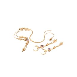 Gaya Schmuckset Damen Gr&ouml;&szlig;e One Size gold / lila