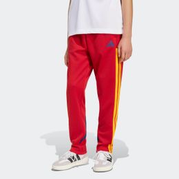 Sporthose adidas Sportswear "HOUSE OF TIRO", M&auml;dchen, Gr. 116, N-Gr, team power rot 2, crew gelb, dunkelblau, Obermaterial: 100% Polyester, Hosen Sporthose