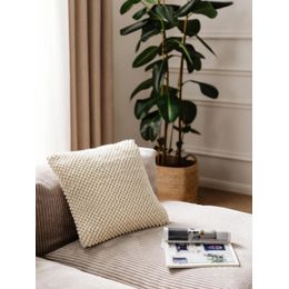 benuta Pure - Kissenbezug Beads Cream 45x45 cm