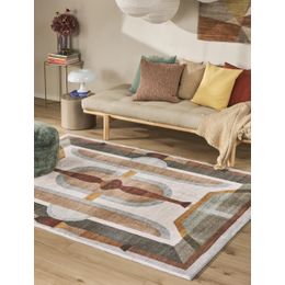 benuta Pop Waschbarer Kurzflor Teppich Mara Multicolor 120x170 cm - Bunter Teppich f&uuml;r Wohnzimmer