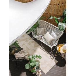 benuta Nest In- & Outdoor-L&auml;ufer Bronco Cream 80x250 cm - Teppich f&uuml;r Balkon, Terrasse & Garten