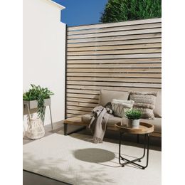 benuta Basic In- & Outdoor-Teppich Iowa Cream 120x170 cm - Teppich f&uuml;r Balkon, Terrasse & Garten