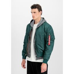 Bomberjacke Alpha Industries "MA-1 VF Vintage Fit 59", Herren, Gr. M, gr&uuml;n (force gr&uuml;n), Obermaterial: 100% Nylon. Futter: 100% Nylon. F&uuml;llung: 100% Polyester, Jacken Bomberjacke