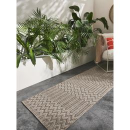 benuta Nest In- & Outdoor-L&auml;ufer Naoto Beige 80x240 cm - Teppich f&uuml;r Balkon, Terrasse & Garten