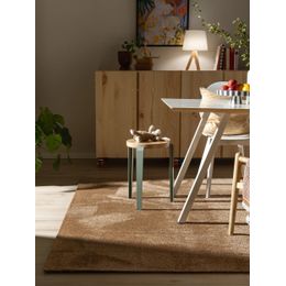 benuta Nest Waschbarer Kurzflor Teppich Nina Beige 80x150 cm - Moderner Kurzflor-Teppich f&uuml;r Wohnzimmer