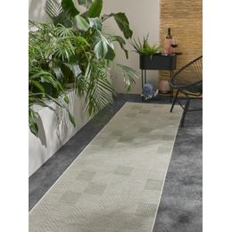benuta Nest In- & Outdoor-L&auml;ufer Bronco Mint 80x250 cm - Teppich f&uuml;r Balkon, Terrasse & Garten