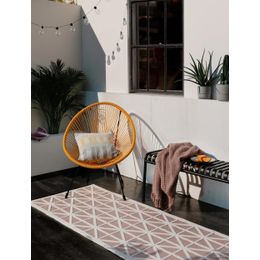 benuta Pop In- & Outdoor-L&auml;ufer Orion Rosa 80x250 cm - Teppich f&uuml;r Balkon, Terrasse & Garten