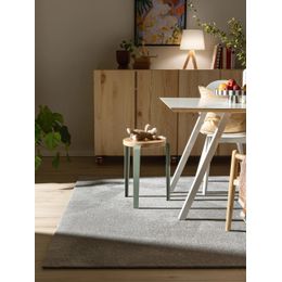 benuta Nest Waschbarer Kurzflor Teppich Nina Grau 120x170 cm - Moderner Kurzflor-Teppich f&uuml;r Wohnzimmer