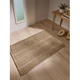 benuta Pure Fu&szlig;matte Svea Braun 40x60 cm - Moderner Kurzflor-Teppich f&uuml;r Wohnzimmer