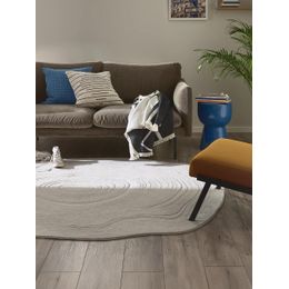 benuta Pop Waschbarer Kurzflor Teppich Pam Grau 230x310 cm - Moderner Kurzflor-Teppich f&uuml;r Wohnzimmer