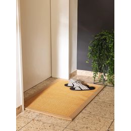 benuta Nest Fu&szlig;matte Sana Beige 40x60 cm - Moderner Kurzflor-Teppich f&uuml;r Wohnzimmer