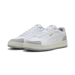 Sneaker Puma "Court Classico Sport Sneakers Erwachsene", Damen, Gr. 39, wei&szlig; (wei&szlig; cool light gray), Obermaterial: Synthetik, Kuhleder, Textil, Leder. Futter: Textil. Innensohle: Textil. Laufsohle: Gummi, Schuhe Sneaker