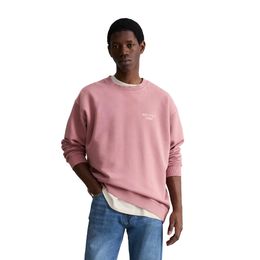 Marc O'Polo Sweatshirt MARC O'POLO DENIM "mit R&uuml;ckenprint", Herren, Gr. XL, dusty rasberry, Obermaterial: 100% Baumwolle, unifarben, relaxed fit, Rundhals, Rippb&uuml;ndchen, Sweatshirts Sweatshirt