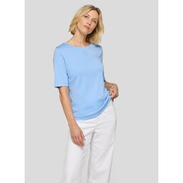 Print-Shirt Rabe "T-Shirt", Damen, Gr. 50, hellblau, 100%Baumwolle, unifarben, tailliert, Shirts