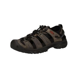 Sandale Keen "Keen Sandalen Leder/Textil", Herren, Gr. 44,5, grau, schwarz, Leder, Textil, Schuhe Sandale