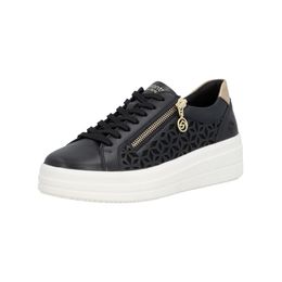 Sneaker Remonte "Remonte Sneaker Leder/Synthetik", Herren, Gr. 39, schwarz, gold, Leder, Synthetik, Schuhe Sneaker