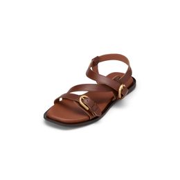 Marc O'Polo Sandale MARC O'POLO "aus edlem Rindleder", Damen, Gr. 37, braun (cognac), Obermaterial: 100% Leder (Rind), unifarben, Schuhe Sandale