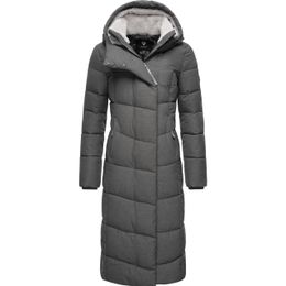 Wintermantel Ragwear "Pavla Long", Damen, Gr. 5XL (50), grau, Au&szlig;enmaterial: 100% Polyester. Innenfutter: 100% Polyester. Wattierung: 100% Polyester, figurumspielend ca. Mitte Wade, &Auml;rmel ohne &Auml;rmelschlitz Rippstrickb&uuml;ndchen, M&auml;ntel Wintermantel, extralanger Winterparka mit Teddyfutter und Kapuze