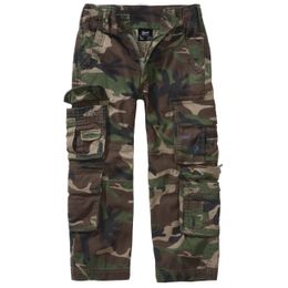 Cargohose Brandit "Brandit Kids Kids Pure Trouser", M&auml;dchen, Gr. 158/164, Normalgr&ouml;&szlig;en, woodland, 100% Baumwolle, normal, Hosen Cargohose