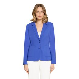 Kurzblazer Betty Barclay "Damen langarm", Damen, Gr. 42, adria blau, Obermaterial: 86% Polyester, 14% Elasthan; Futter: 100% Polyester, tailliert normal, Blazer Kurzblazer