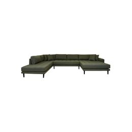 ebuy24 U-Sofa Lido Gr&uuml;n 370 x 220 cm | Gr.: onesize