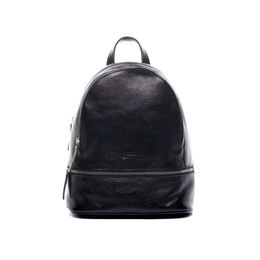 BACCINI Leder-Rucksack echt Leder Rucksack gro&szlig; schwarz-schwarz in schwarz | Gr.: onesize