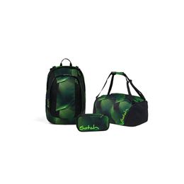 Satch Schulrucksack-Set AIR Seismic Green 3-teilig in Gr&uuml;n | Gr.: onesize