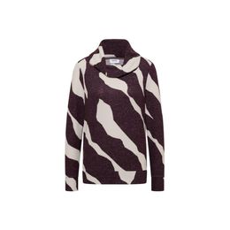 Cecil Langarmshirt in eggplant red melange | Gr.: XXL
