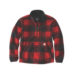 Carhartt Pullover Half-Zip in rot/schwarz | Gr.: XL