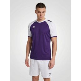 Hummel T-Shirt Raglan&auml;rmel Hmlmatch Erwachsene in ACAI/WHITE | Gr.: 4XL