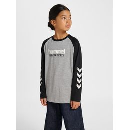 Hummel T-Shirt Hmljr Logo Kinder in GREY MELANGE | Gr.: 122/128
