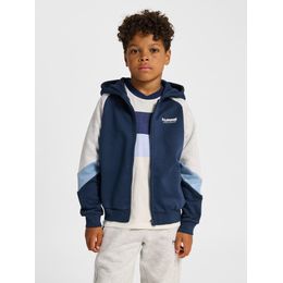 Hummel Rei&szlig;verschluss Kapuzenpullover Hmljr Loose Kinder in DRESS BLUES/FADED DENIM | Gr.: 122/128