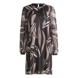 Betty Barclay Chiffonkleid langarm in Taupe/Black | Gr.: 44